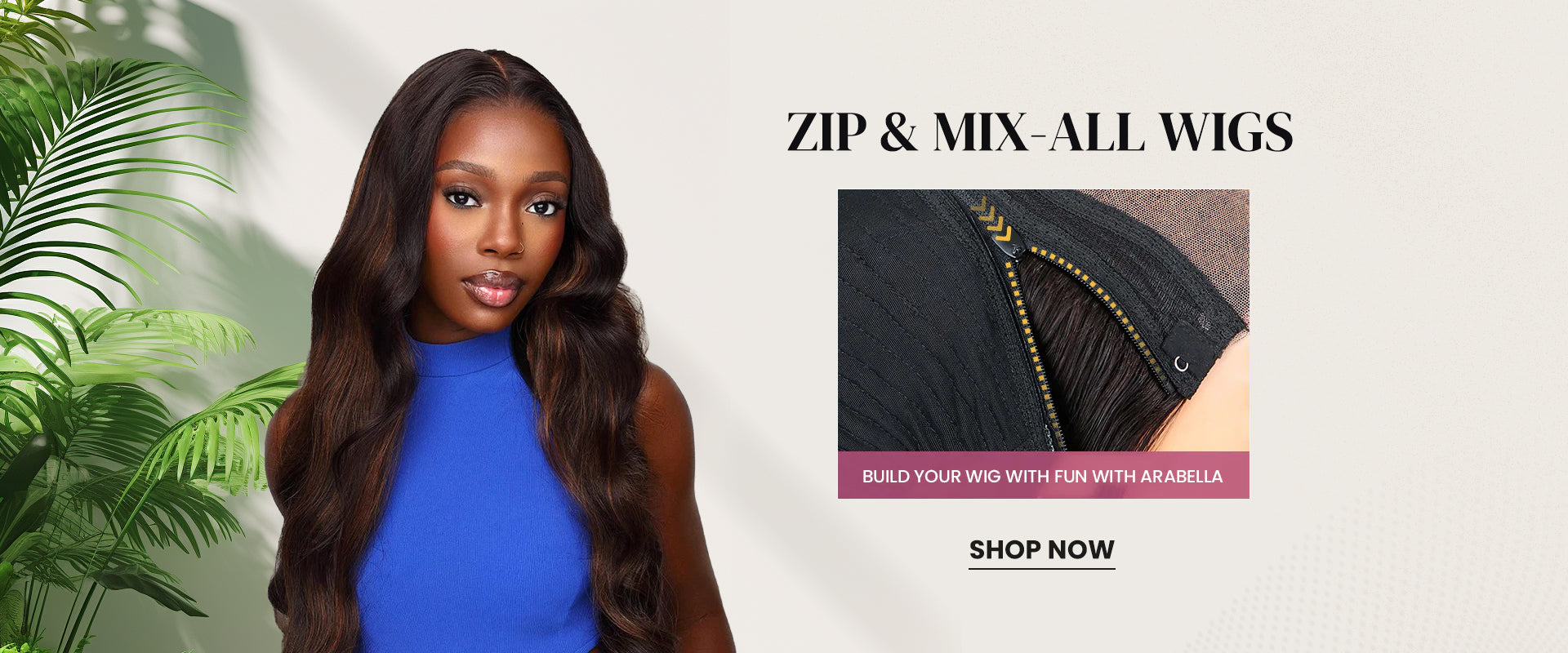 Elevate Your Look with ZIP Mix-All Wigs: 100% Human Hair, Easy to Wear