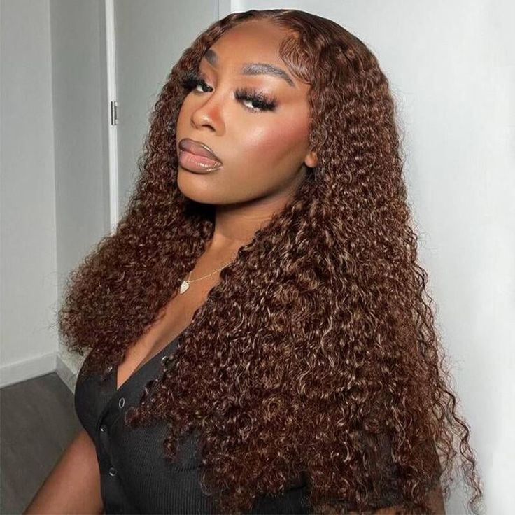 Curly Chestnut Dark Brown Human Hair Wigs with Free Shipping | Arabella ...