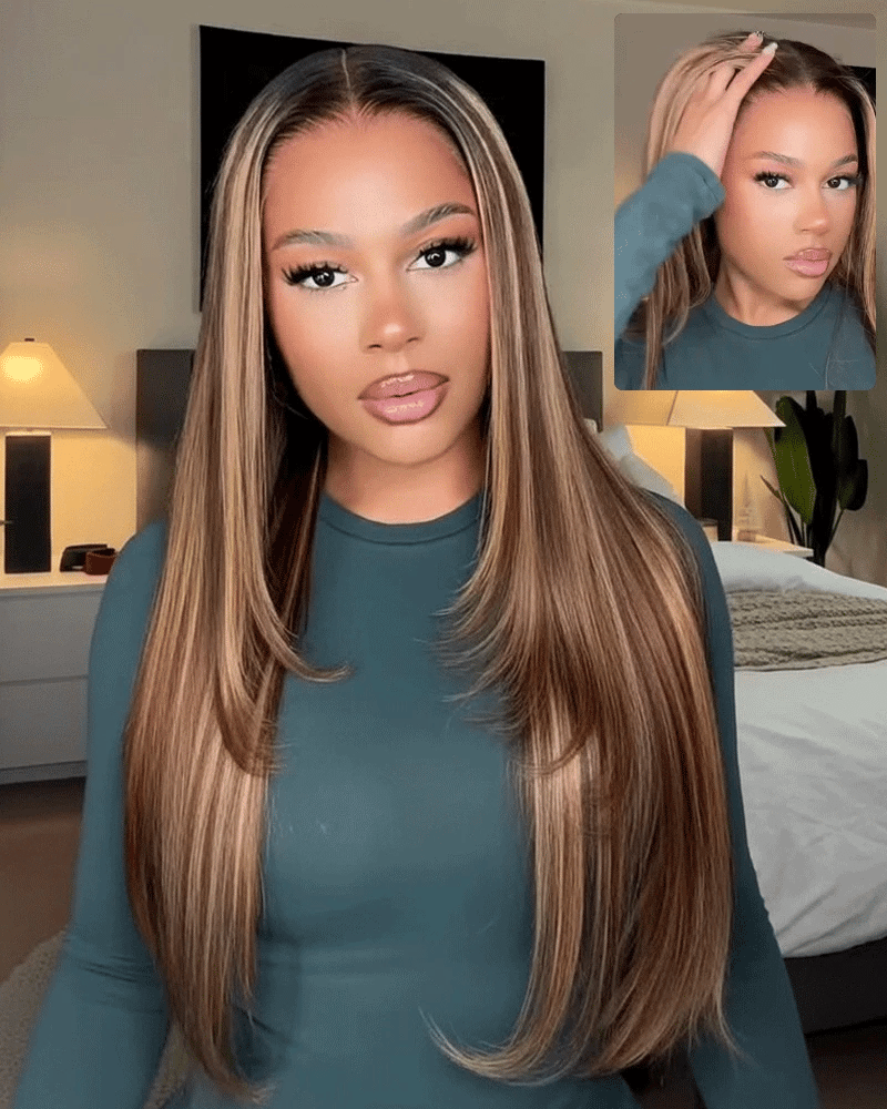 Arabella 13x6 Three-Go™ Ombre Highlight Honey Blonde Glueless Wig Silk