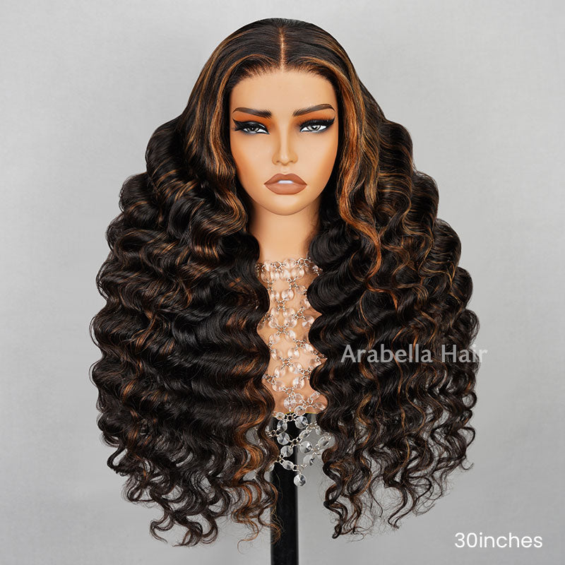 Highlighted Loose Wave Wig #30 | Pre-Cut 13x4 Lace Frontal | Free Part ...