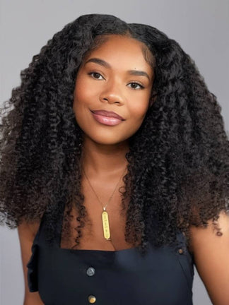 【Limited Design】Special Jerry Curl Long Bob Natural Black 13x4/6x5 Lac ...