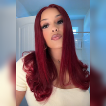 【Limited Design】Burgundy Red 99J Easy-Wear Glueless 6x5 Pre-Cut Lace ...