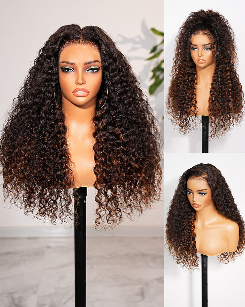 Arabella 13x6 Three-Go™ Glueless Wig Chestnut Brown Ombre Water Wave W