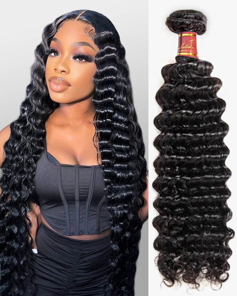 {12A 1Pc} Deep Wave Unprocessed Virgin Brazilian 1 Piece 12A Grade Hai
